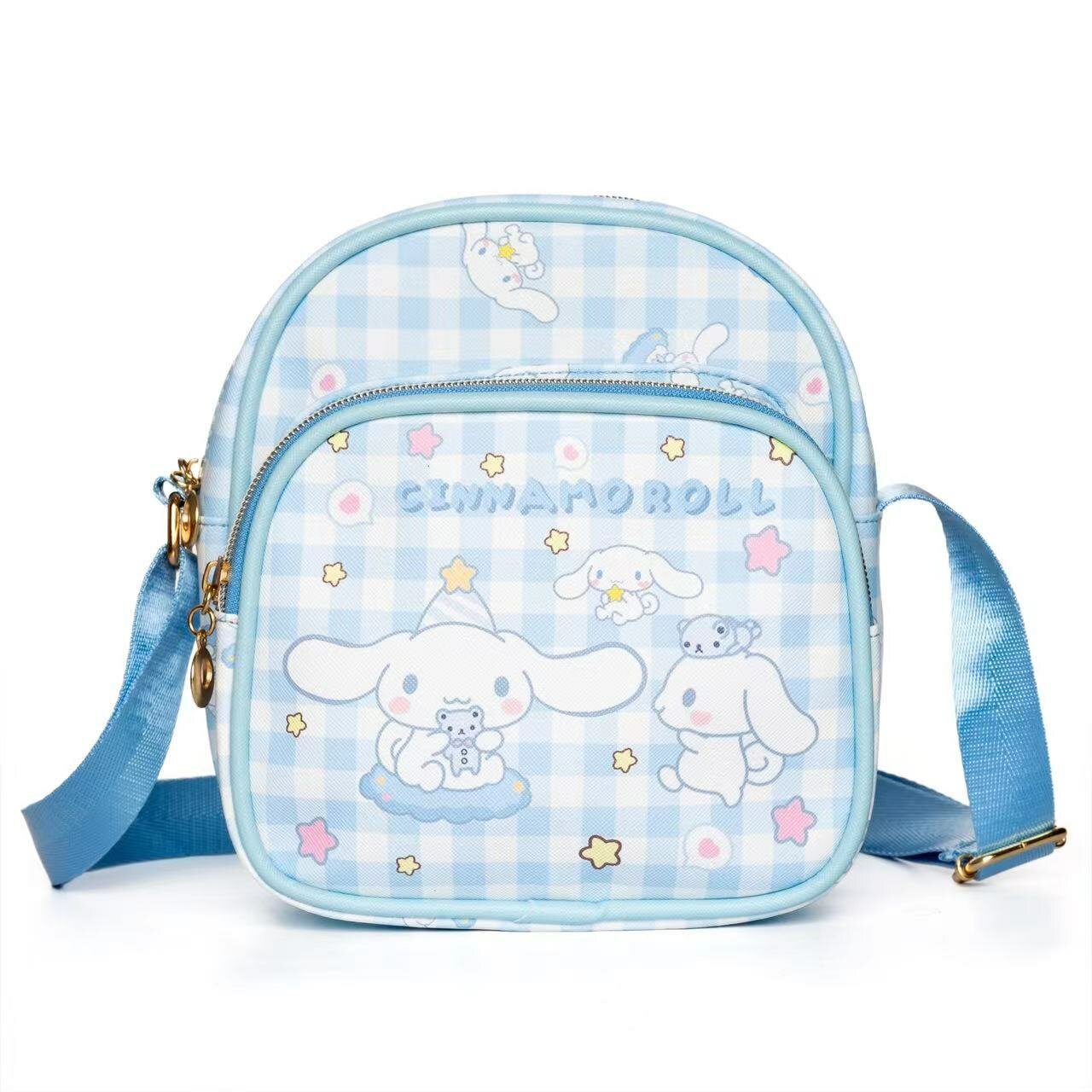 Симпатичная мини-сумка-мессенджер Sanrio, кожаная сумка-мессенджер через плечо, мультяшный дизайн