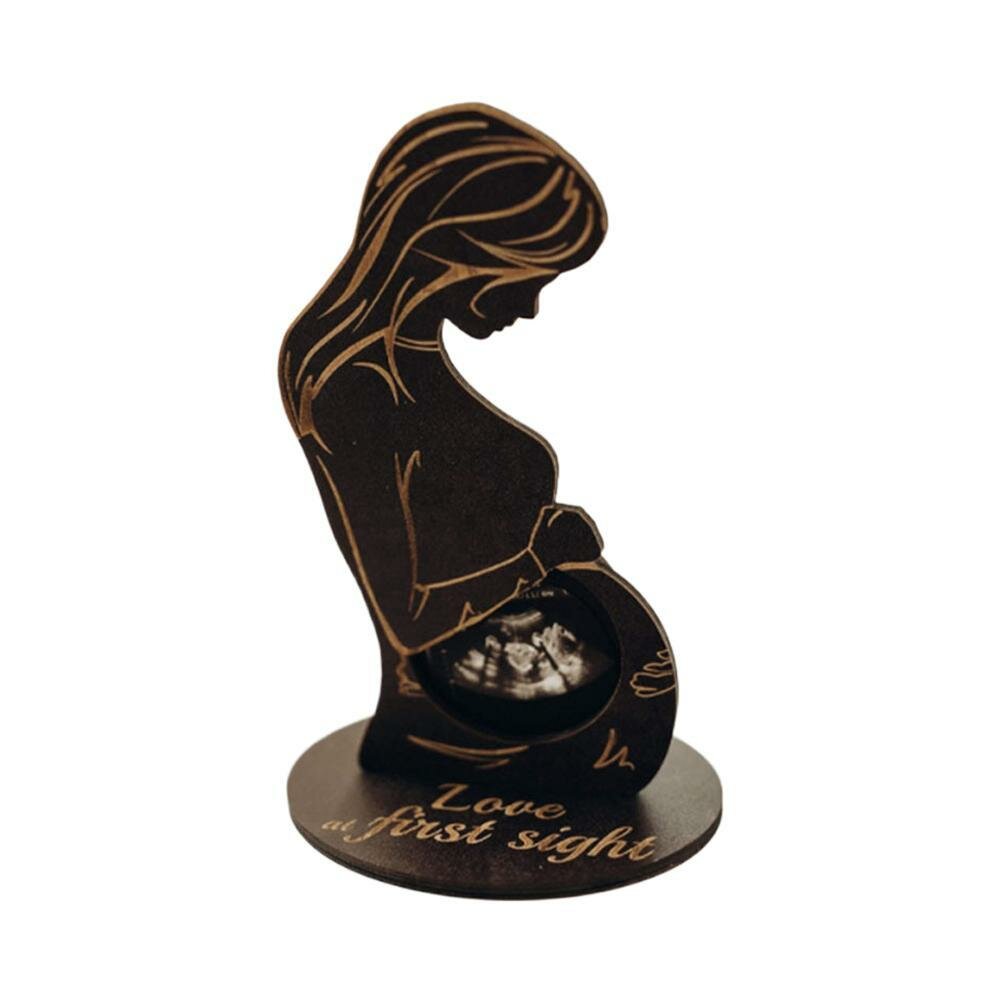 Креативная деревянная фоторамка, детские ультразвуковые изображения, дисплей, подвесная обмотка, памятная картина