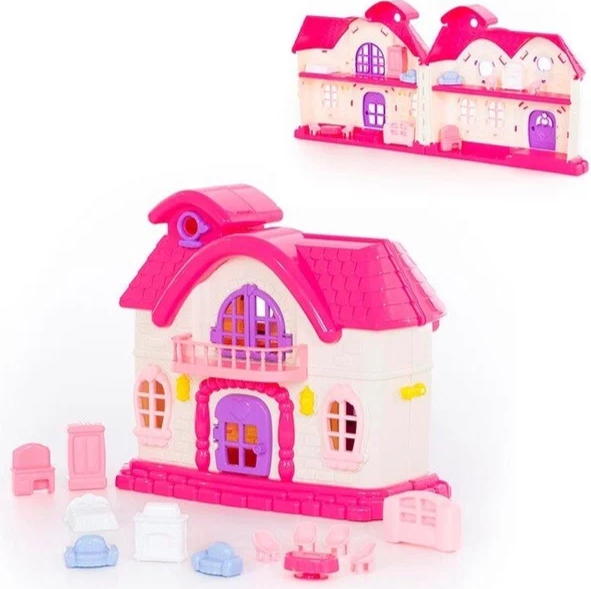 Кукольный домик "Сказка" с набором мебели (12 элементов), 78261