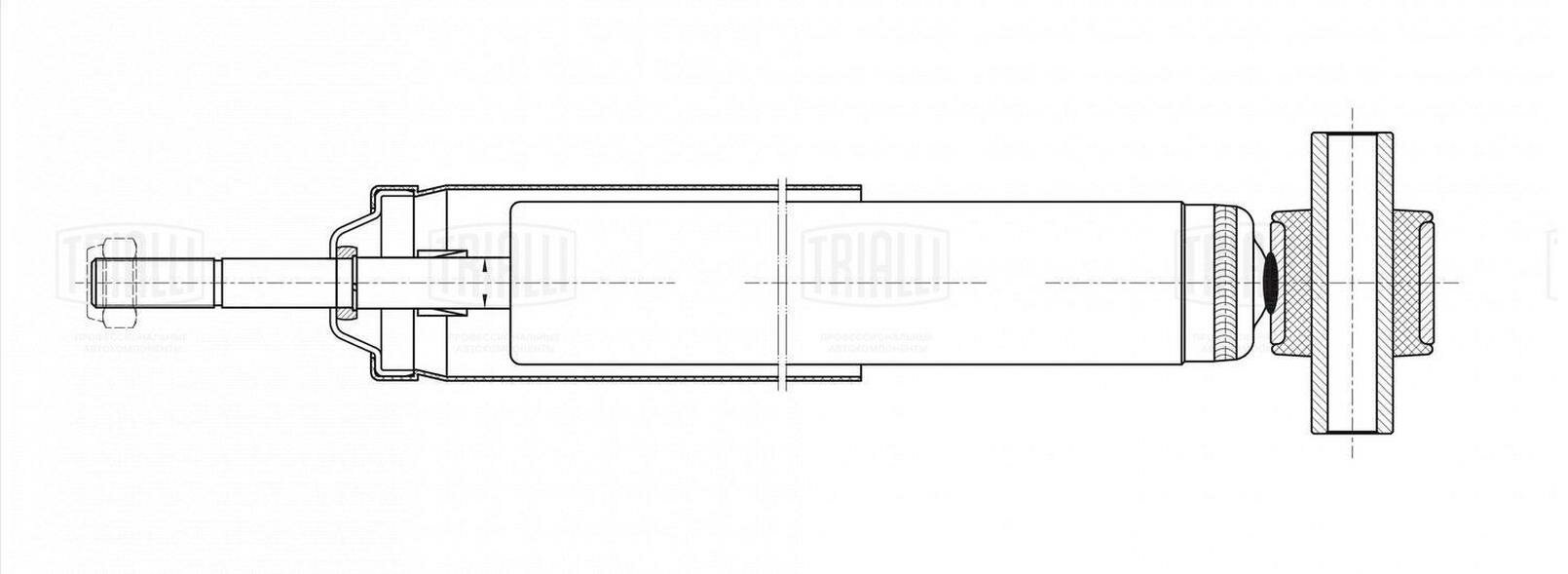 Амортизатор задний для автомобилей Trialli AG10525, в упаковке 1 шт.