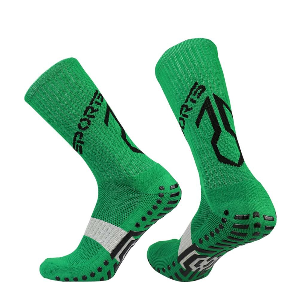 Носки футбольные носки для бега антискользящие с резиновой подкладкой компрессионные спортивные носки для мужчин / женщин материал полиэстер цвет черный/белый/красный/зеленый/светло-зеленый размер 38-45 EU/5-11.5 US вес 80г/2.8oz в упаковке 1 пара носков