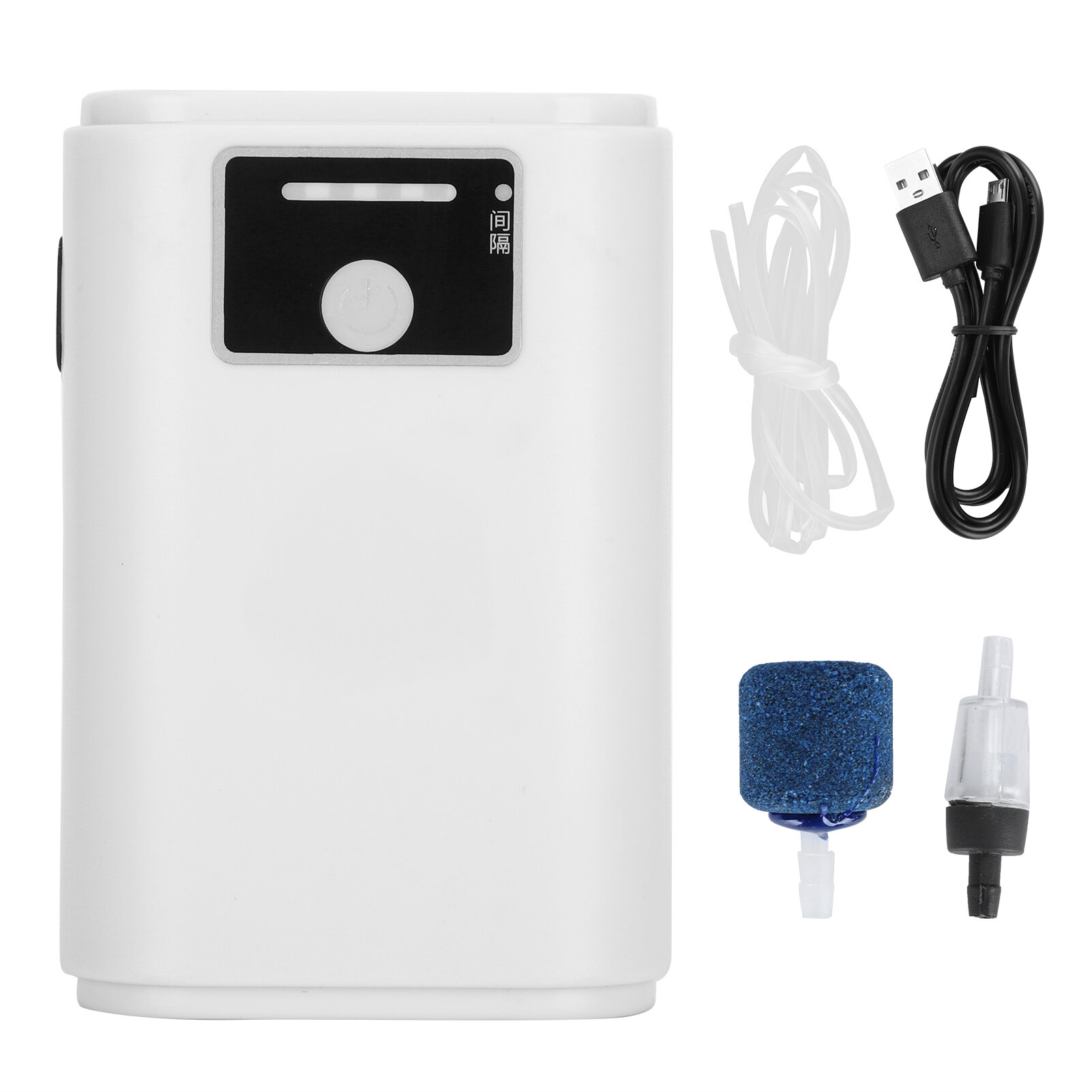 Single Outlet Aquarium UltraQuiet Air Pump Kit Fish Tank Oxygen with Power Display(ZYN10 )