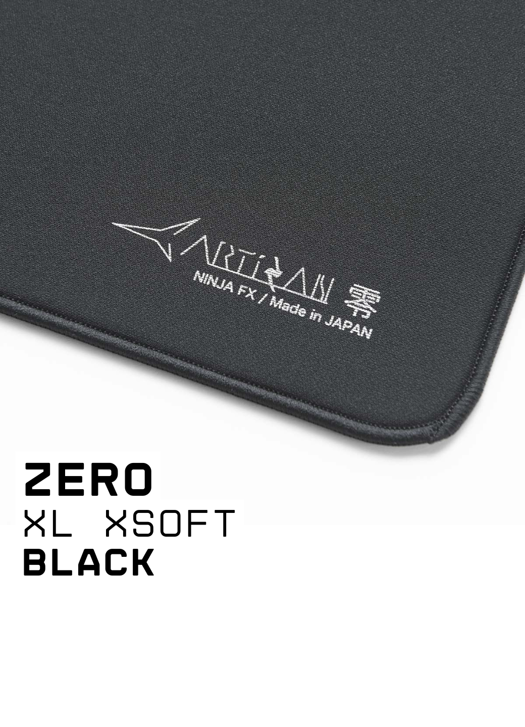 ARTISAN FX ZERO, XSOFT, размер: XL 490x420x4 мм, цвет: черный, коврик для мыши, оригинал Япония, SlimFlex