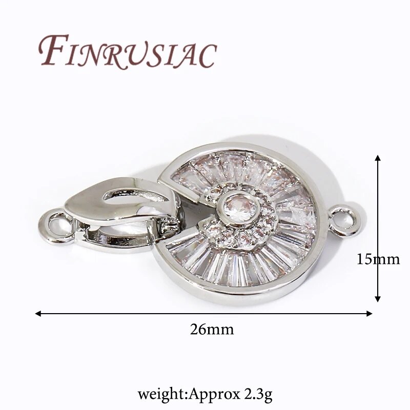 Позолоченные замки для браслетов FINRUSIAC, 2 штуки 2 pieces, Rhodium Plated