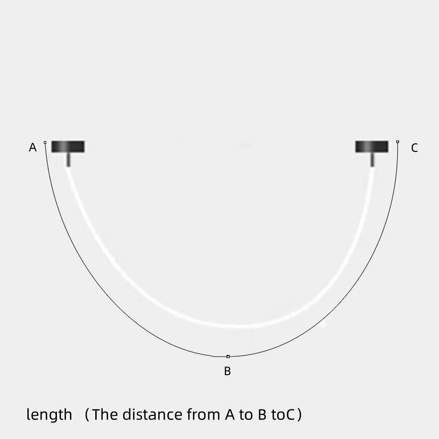 Xiuxiu Нордическая гибкая люстра LED 1 метр
