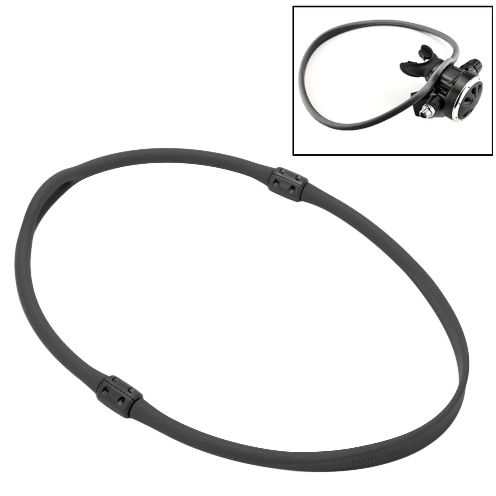 Держатель регулятора для дайвинга, силиконовый регулятор, держатель ожерелья, аксессуары для дайвинга, черный 80 см