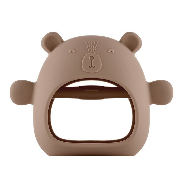 Roxy-kids прорезыватель силиконовый bear 0+/карамельный