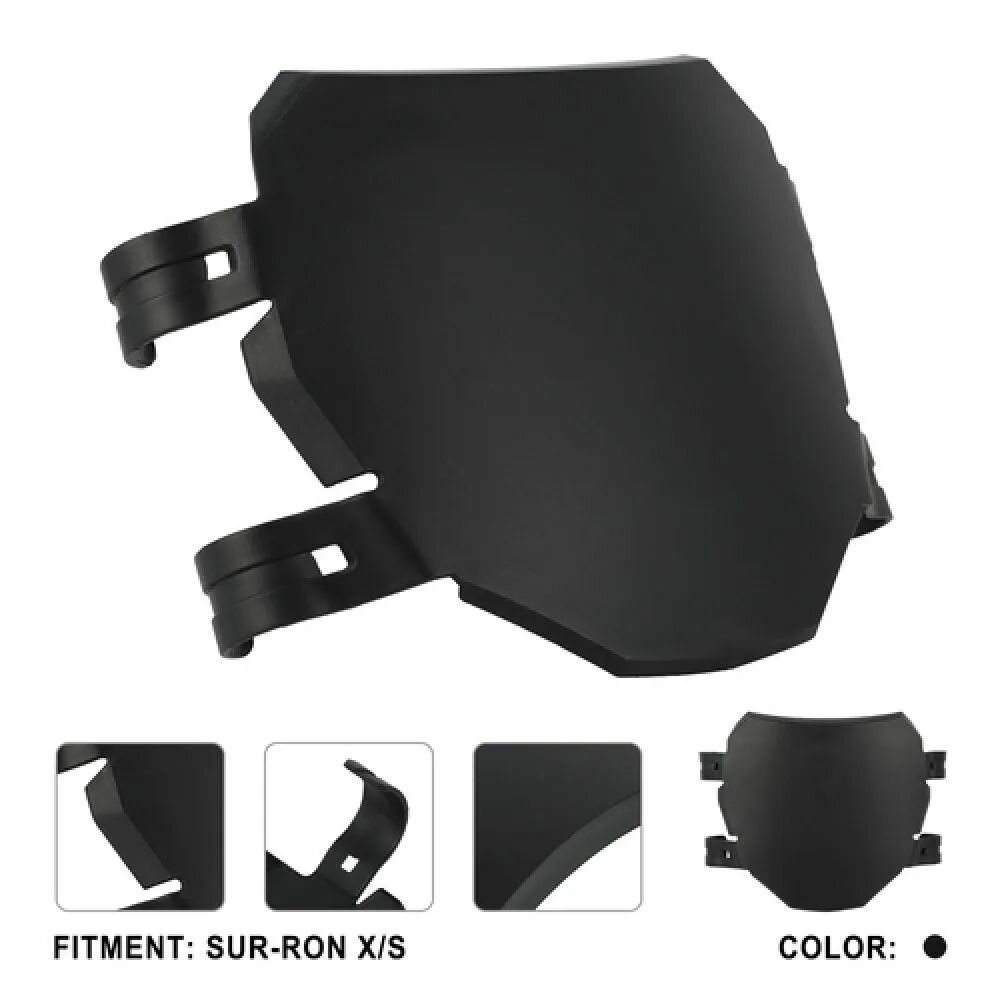 Щиток переднего номера мотоцикла черный FI