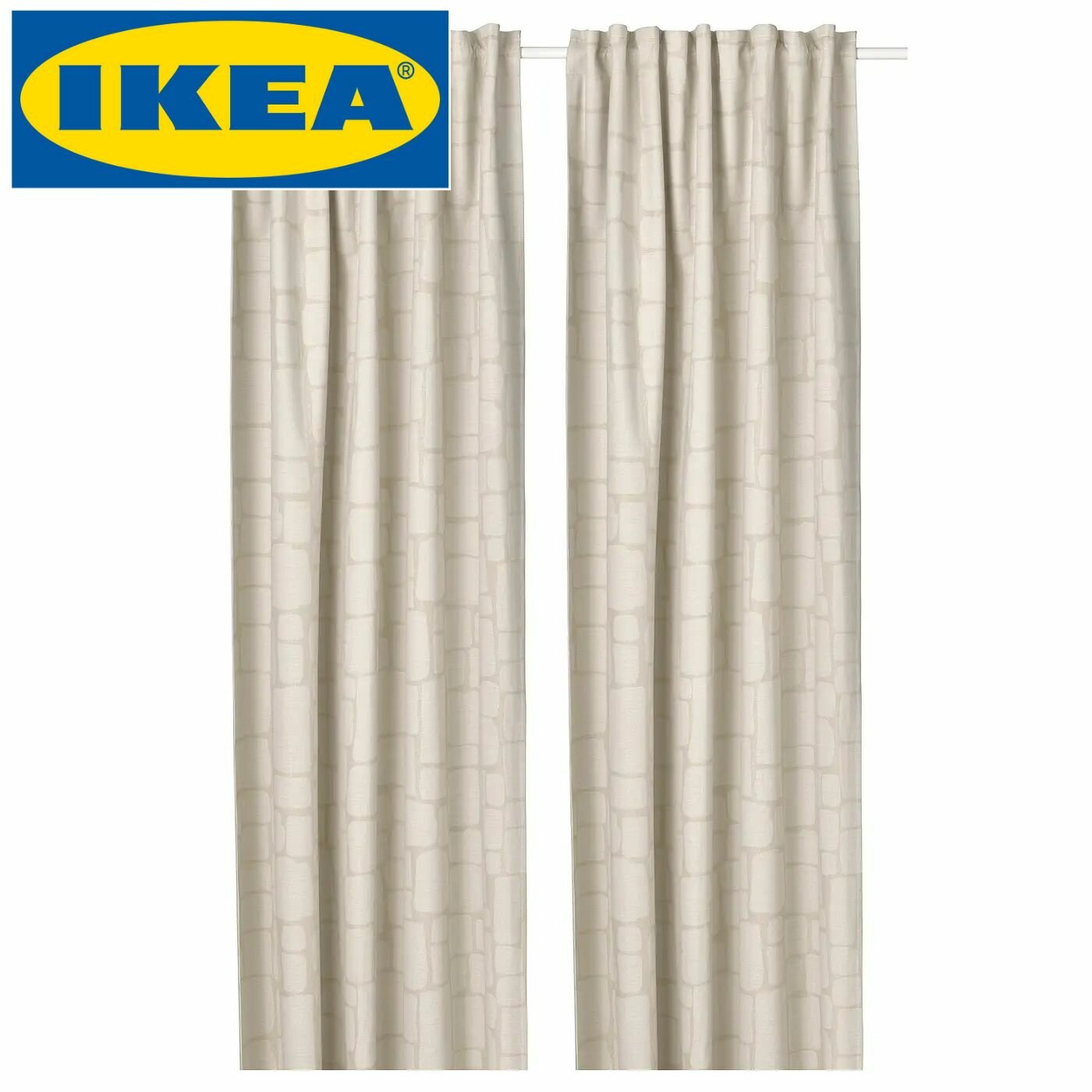 Затемняющие шторы LONNST VMAL IKEA, 2 шт, бежевые, 145x250
