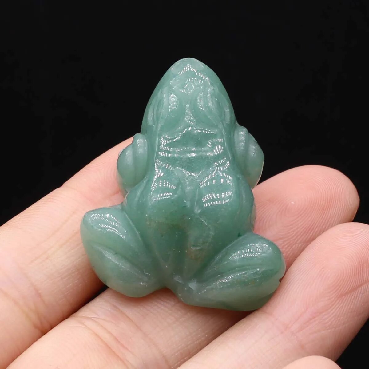 Статуэтка лягушки из камня Изумрудный, Green Aventurine