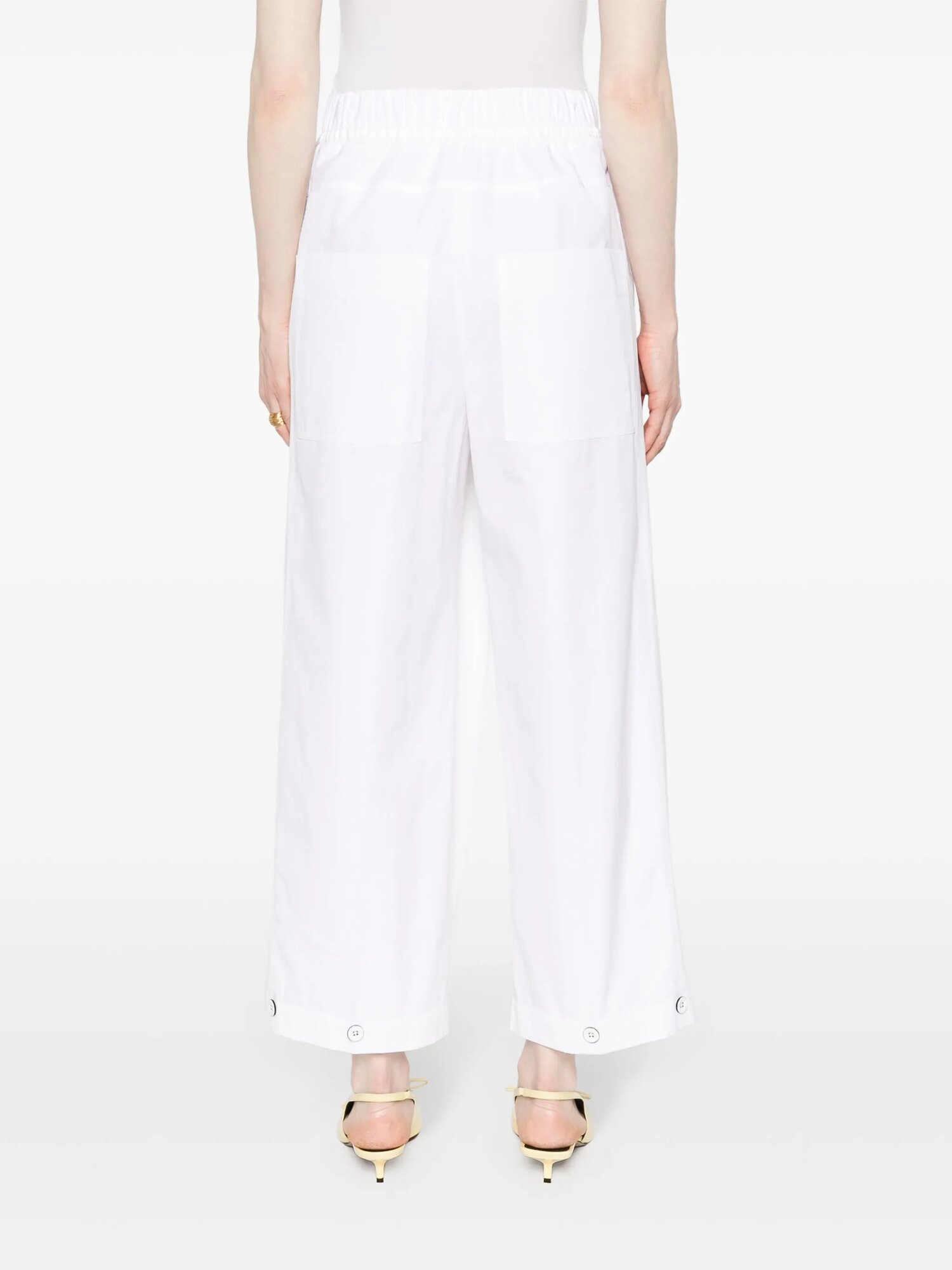 Брюки Jil Sander, размер 40, бежевый/белый — фото 1