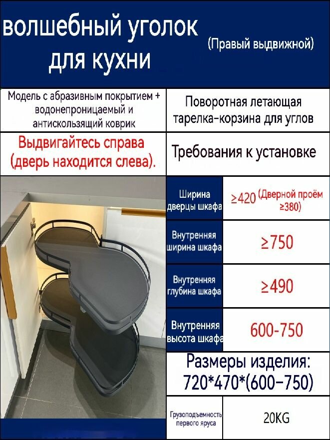 Волшебный уголок для ку, Многоуровневая система хранения, для углового шкафа, современный минимализм