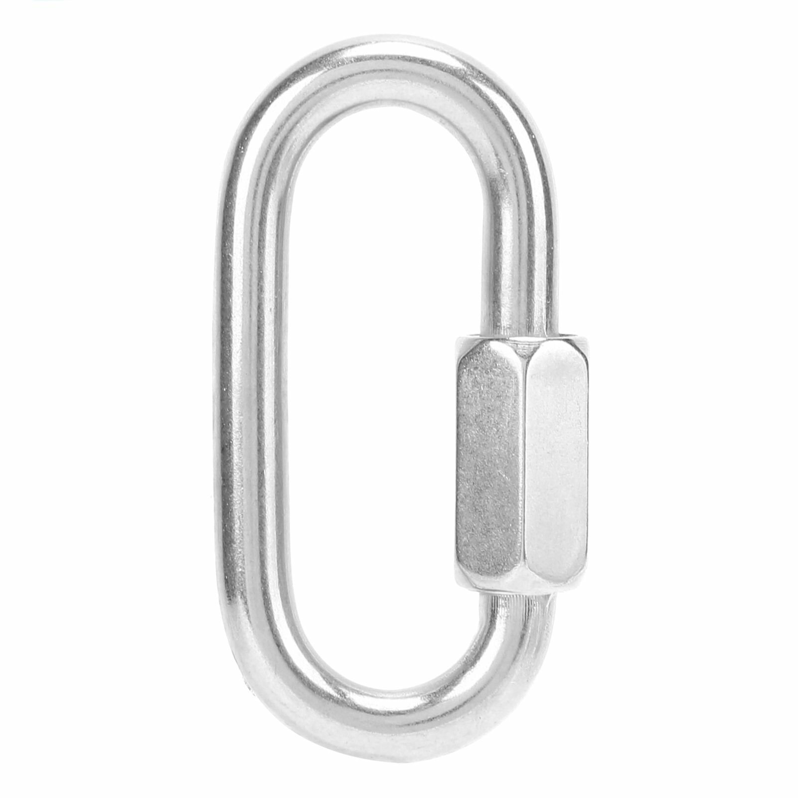 Запирающийся карабин, соединитель цепи из нержавеющей стали, форма O, быстрое звено для карабина, наружного оборудования, 8 мм/0,3 дюйма