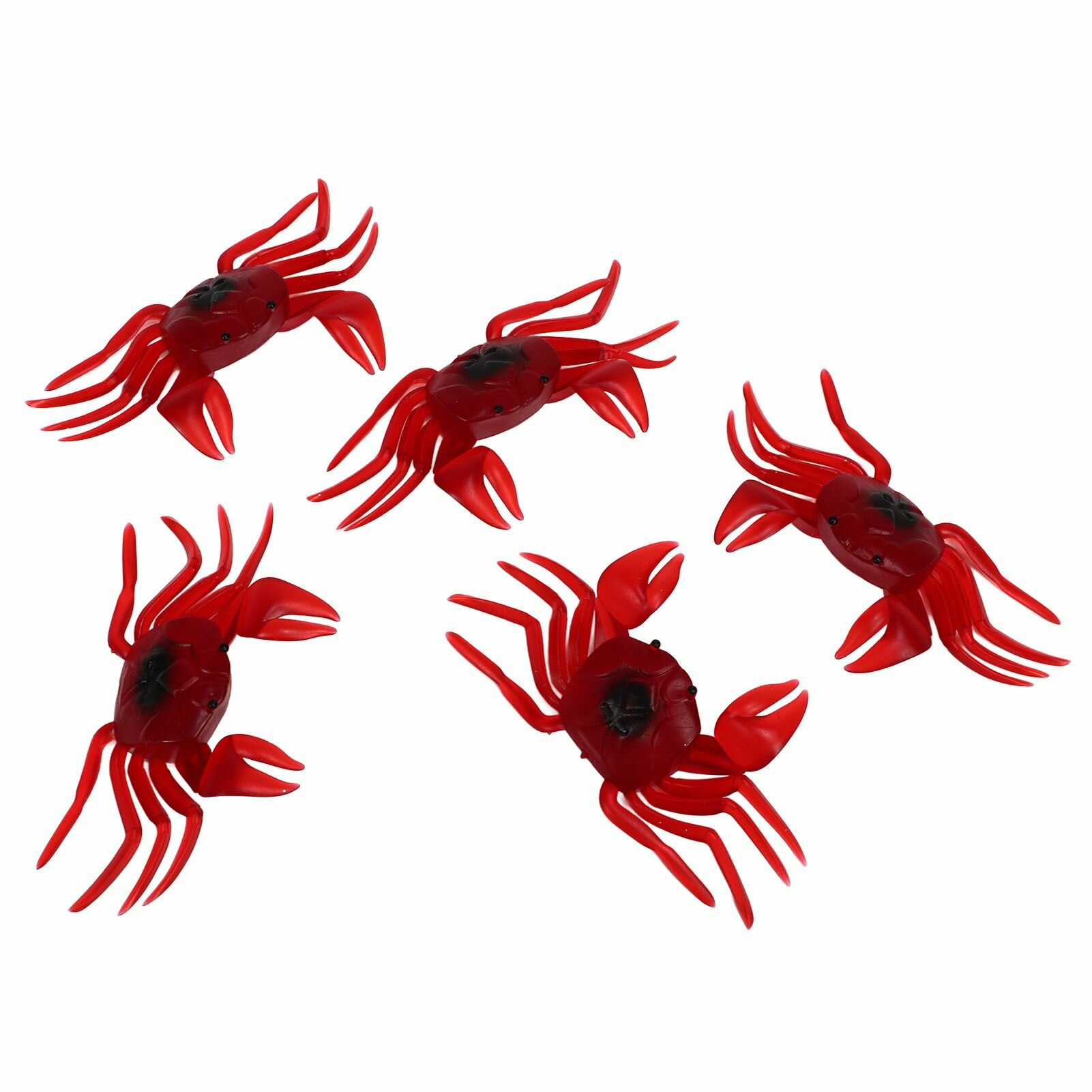 5 шт. имитация крабовой приманки, мягкая силиконовая портативная многоразовая искусственная приманка для рыбалки, красная