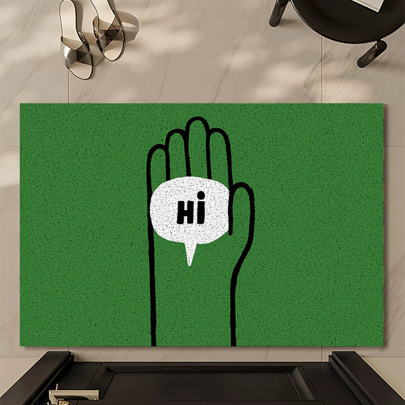 Коврик, ПВХ, 50 см x 80 см, антискользящий, современный рисунок, красный