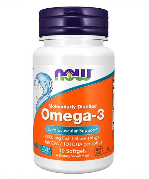 Рыбий жир Нау Фудс Омега-3, 1000 мг 30 капс / Now Foods Omega-3 30 caps