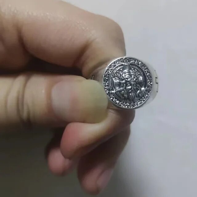 Винтажные резные кольца с печаткой в виде креста Иисуса для мужчин, ретро властное серебряное металлическое кольцо на палец, мужское панк готическое ювелирное изделие для вечеринок