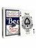 Игральные карты Bee Standard Index Blue, покер, 54 карты, синие