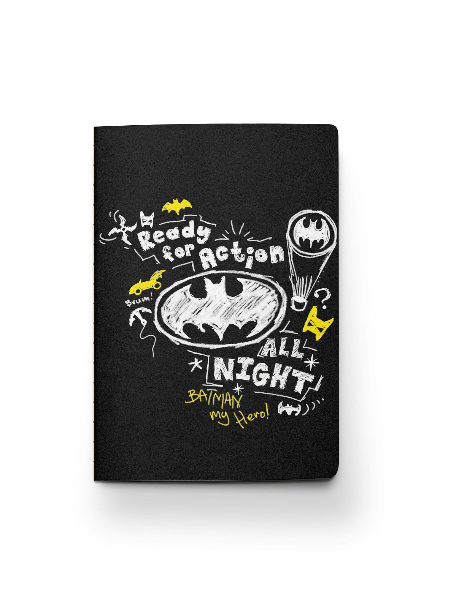 Бэтмен. Блокнот (А5, 32 л, прошитый цветными нитками, тиснение фольгой)