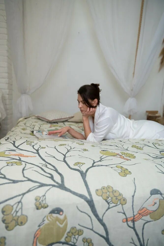 Плед homely , Хлопок, Муслин, 220 см х 200 см