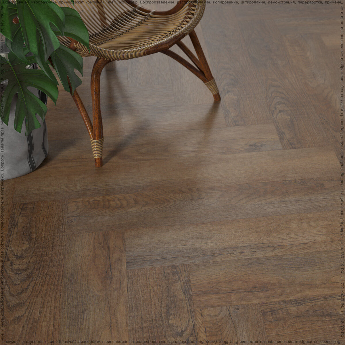 Кварц-виниловая плитка IVC Group TANTO P CANADIAN OAK 845 TAN-845, 42 класс, 2.3 мм, клеевой