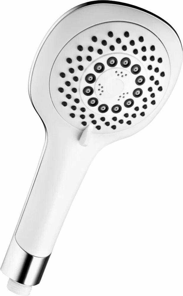 Душевая лейка Lemark LM0815CWhite 5 режимов, лейка для душа, хром, белая, глянцевая