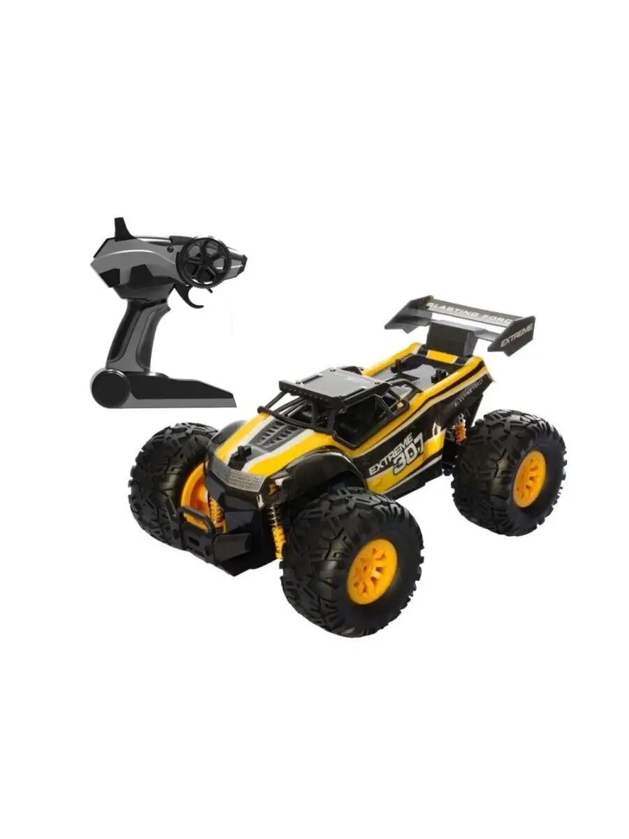 Радиоуправляемый краулер Big Wheels CR-171802B, RTR масштаб 1:18 2.4G желтый