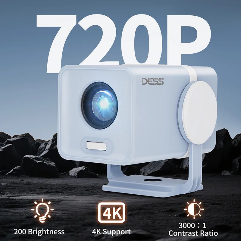 DESS 2025 Мини-проектор Европейская вилка (EU Plug), Orange White