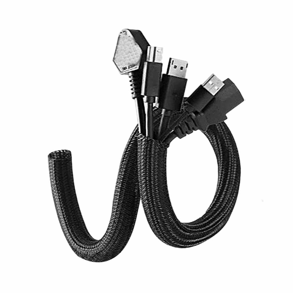 Гибкие чехлы для управления кабелями для компьютеров и электроники, Черный