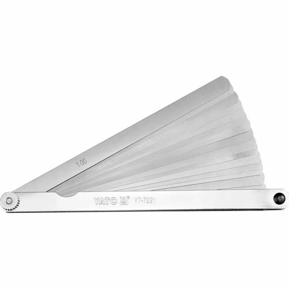 YATO Щупы измерительные 200мм 17шт. 0,02-1мм YT-7221