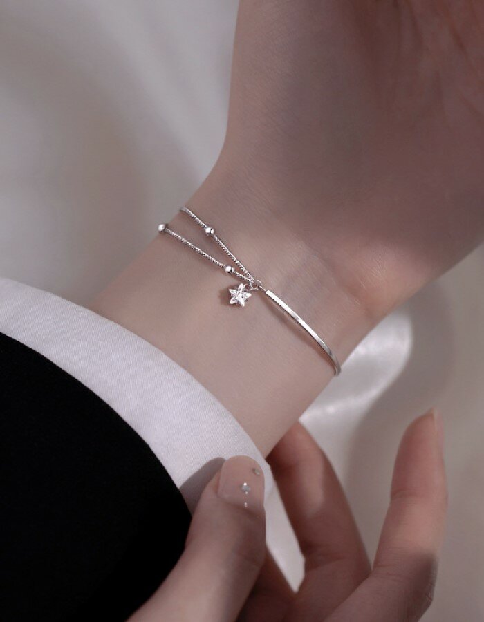 Браслет-цепочка WASABI jewell, циркон