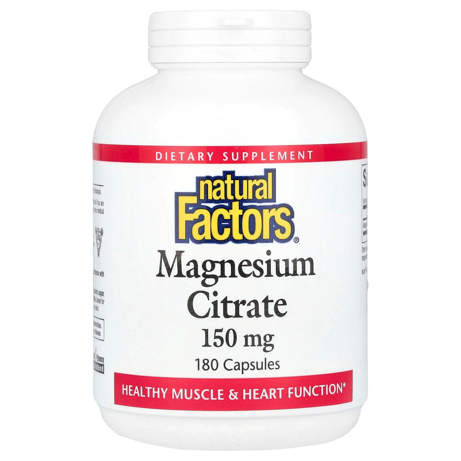Natural Factors Magnesium Citrate 150 mg 180 capsules/ Натурал Факторс Цитрат магния 150 мг 180 капсул/