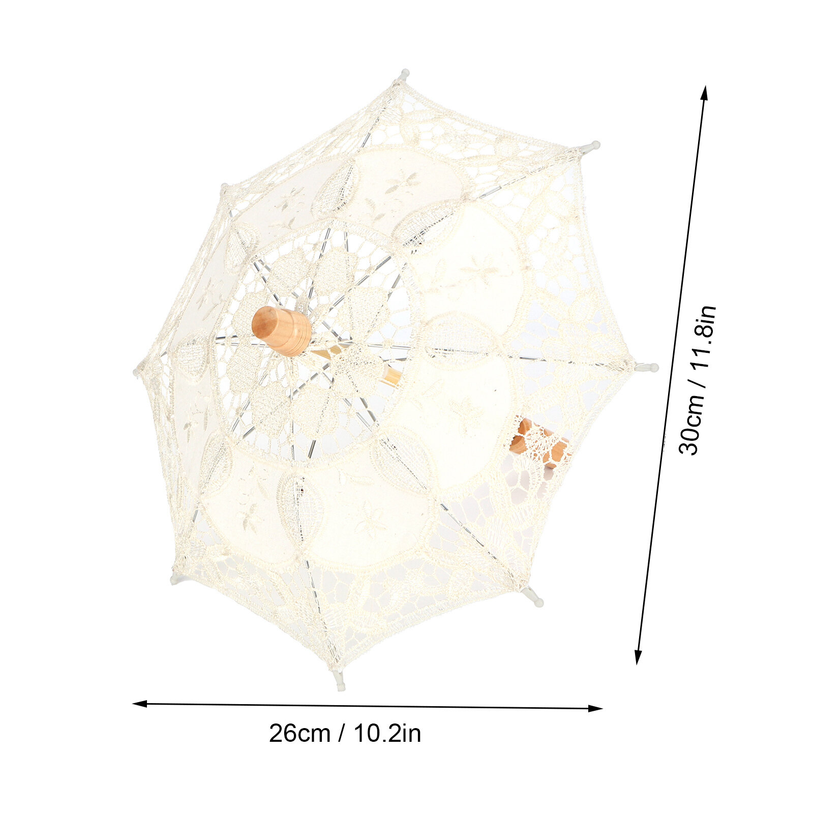 Кружевной зонтик, винтажный свадебный зонтик для фотосессии, вечерние принадлежности, бежевый