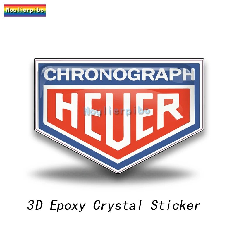 Наклейка Heuer Chronograph 3D, 5 см, 10 шт, серый