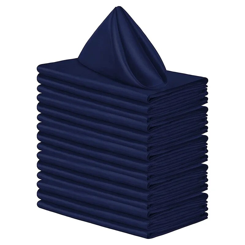 Столовые салфетки Сатин Площадь 6 шт. 30x30 см Синий, 6pcs dark blue