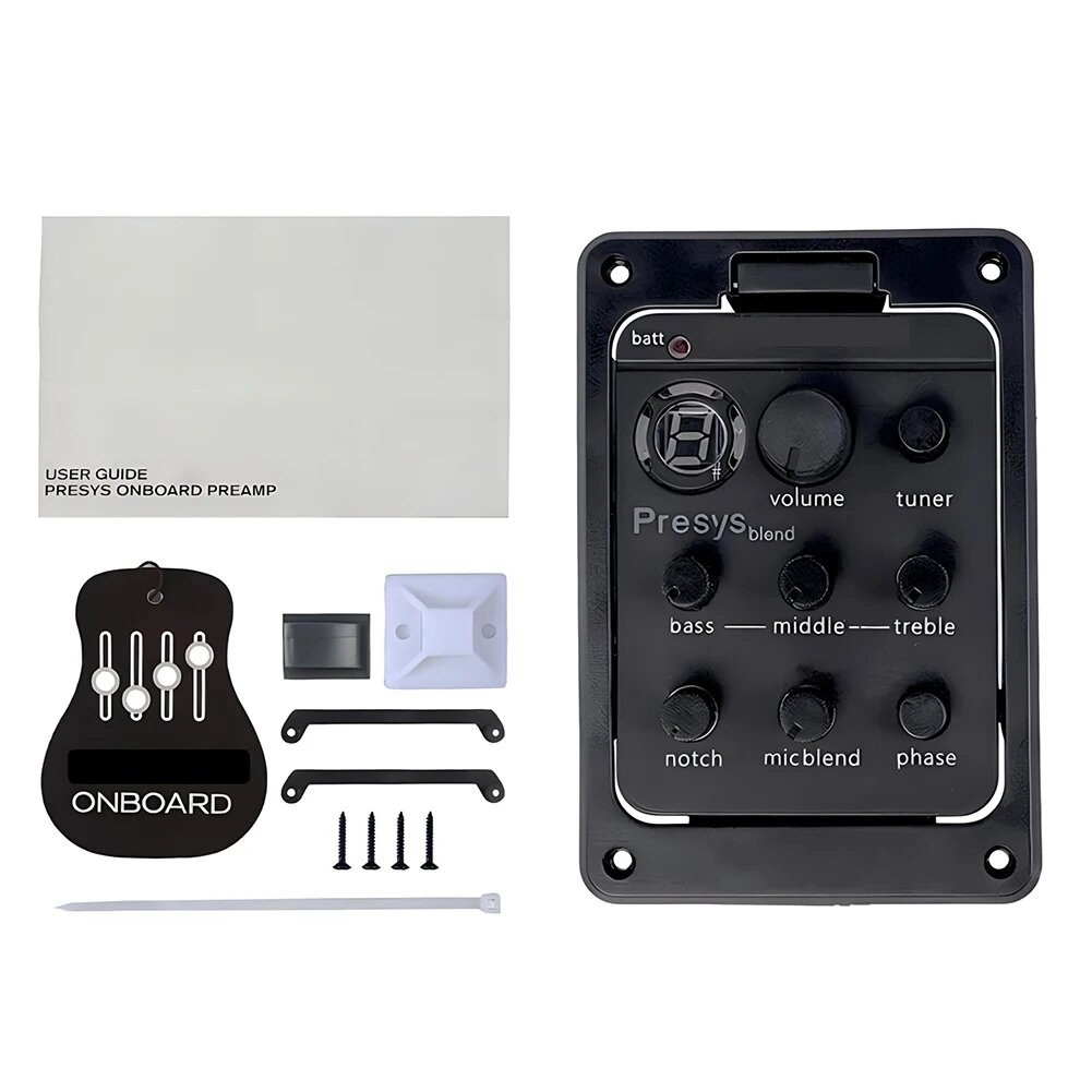 APWIKOGER Звукосниматель для акустической гитары с тюнером 301 Guitar Pickup