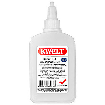 Клей ПВА "KWELT", 85 г, с дозатором, количество: 10 штук в упаковке