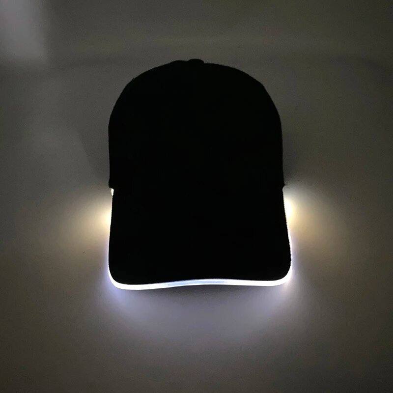 Черная светодиодная бейсболка YEAHUI EL cap 03