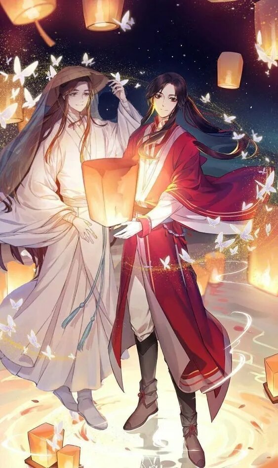 Алмазная Картина "Благословение Небожителей Аниме" 5D Круглый Бриллиант 40х50 См.