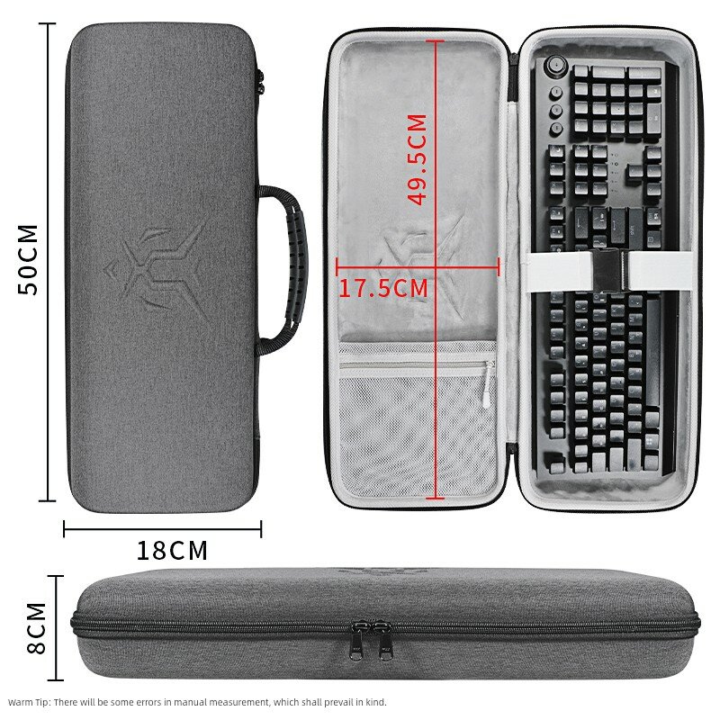 Сумка-органайзер для клавиатуры Razer Huntsman V3 Pro Edition - Светло-серый, подходит для 104-клавишных клавиатур