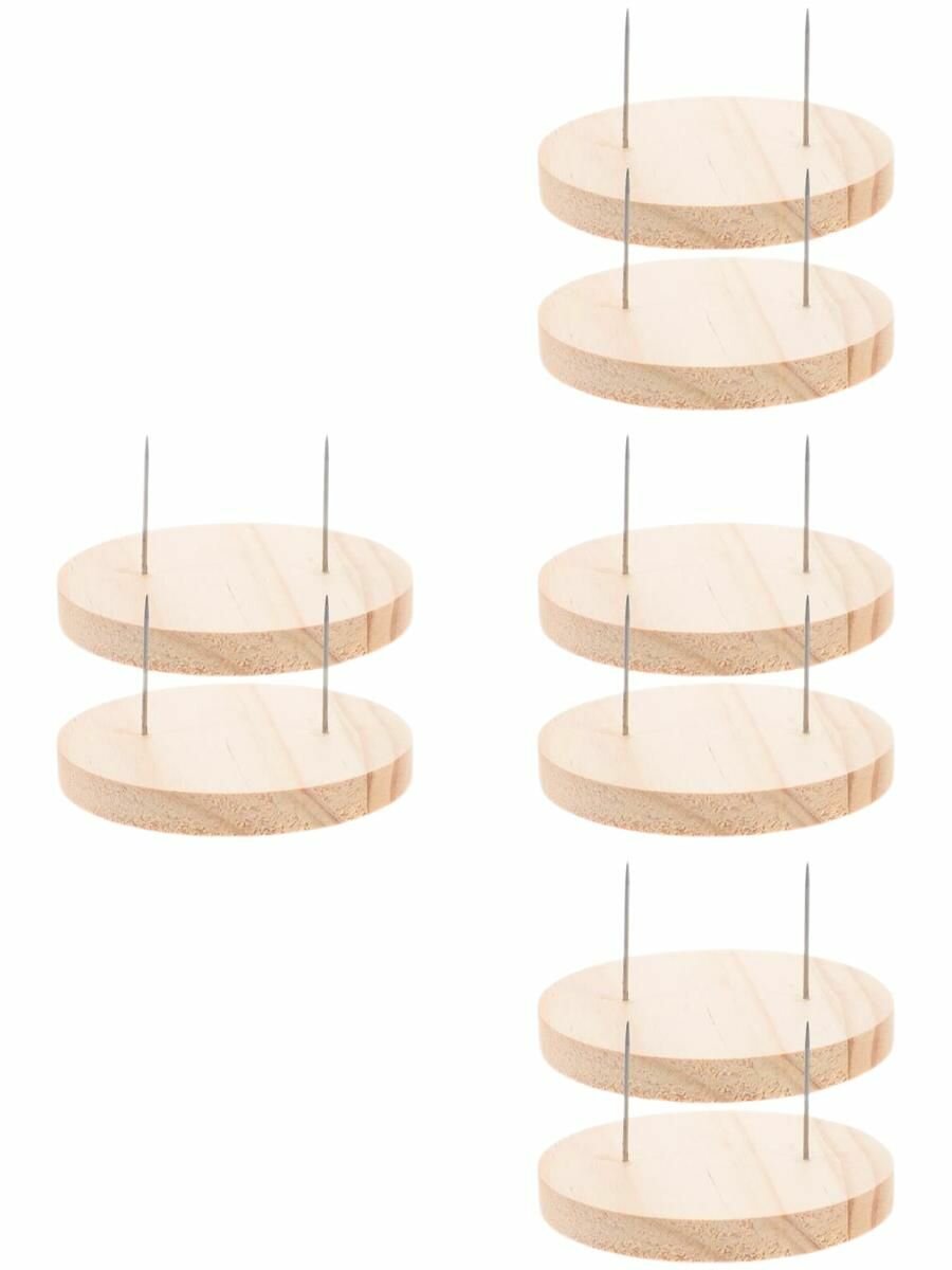 Деревянная подставка с двойной стальной иглой для показа мягких игрушек и кукол