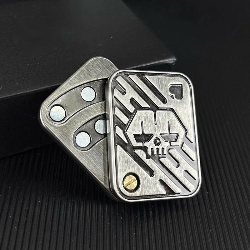 Горячая продажа SG, металлическая карта с передней стороной, карта с защелкой, монета, магнитная игрушка для снятия стресса, фиджет-спиннер из циркония, оптовая продажа