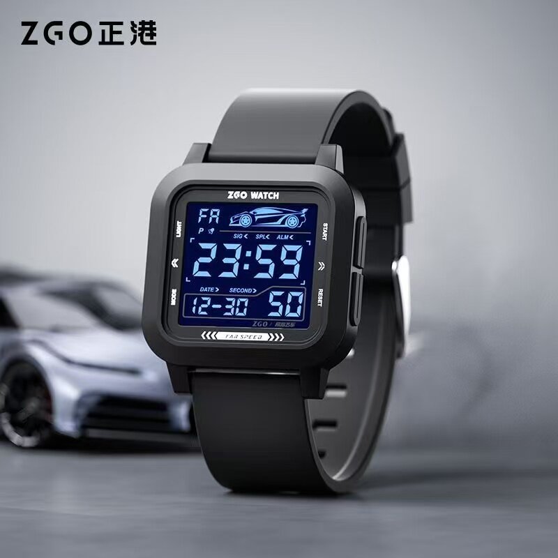 Детские часы Need for Speed Maxmoll Шпаргалка Black, водонепроницаемость, подсветка