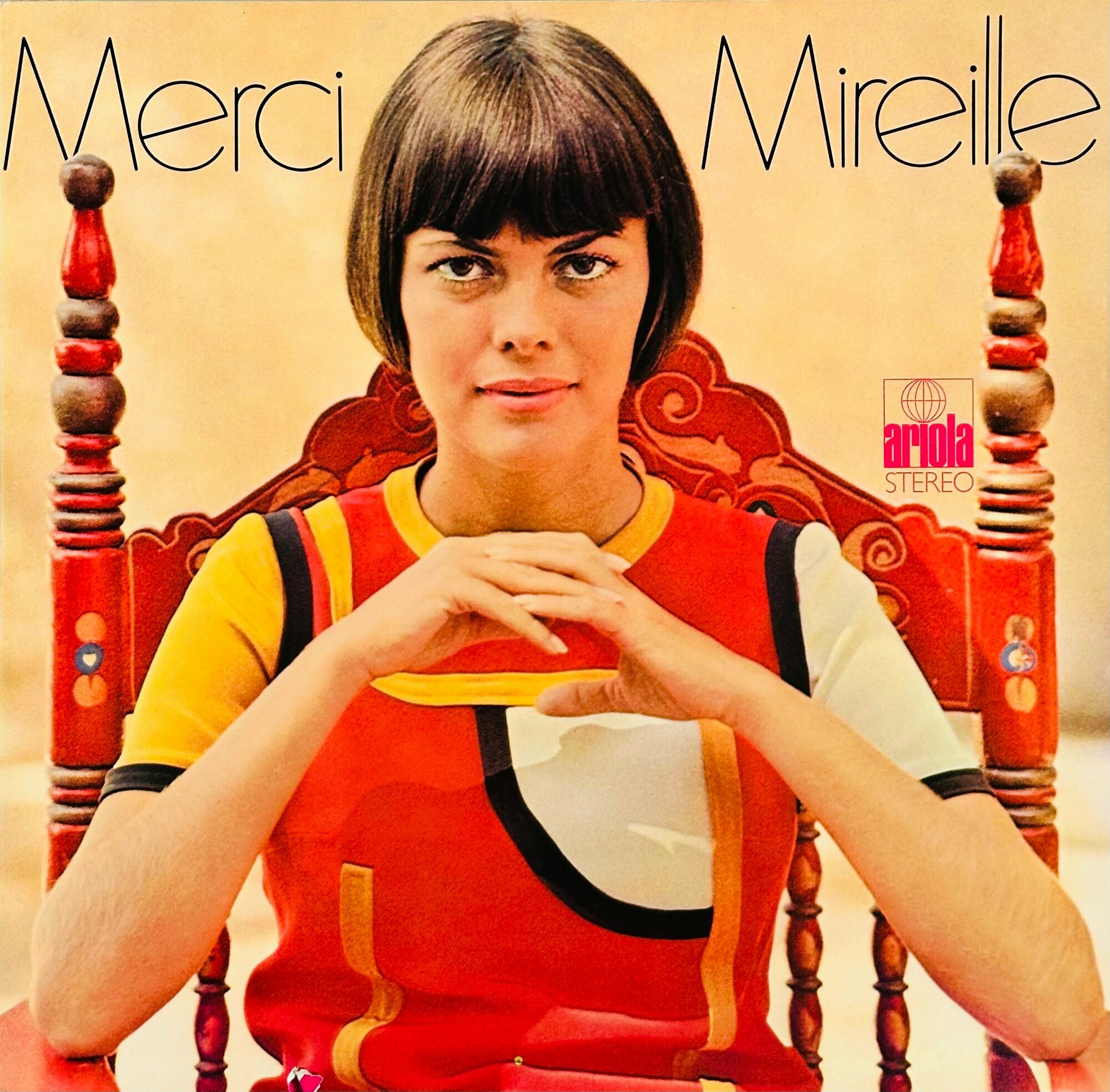 Mireille Mathieu "Merci Mireille", винил LP12" 1970 Germany