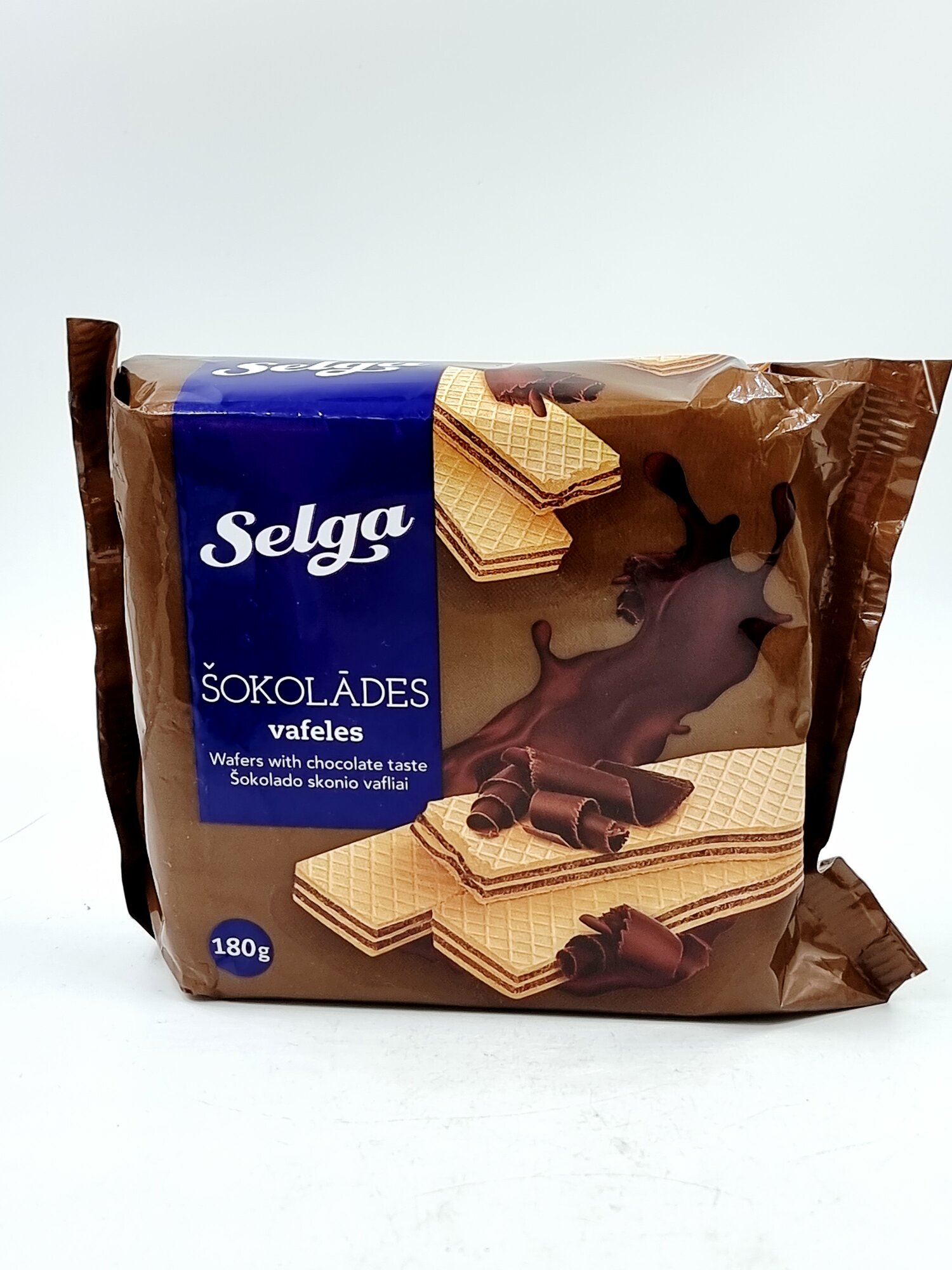 Вафли Selga с шоколадной начинкой 180 г (из Эстонии)