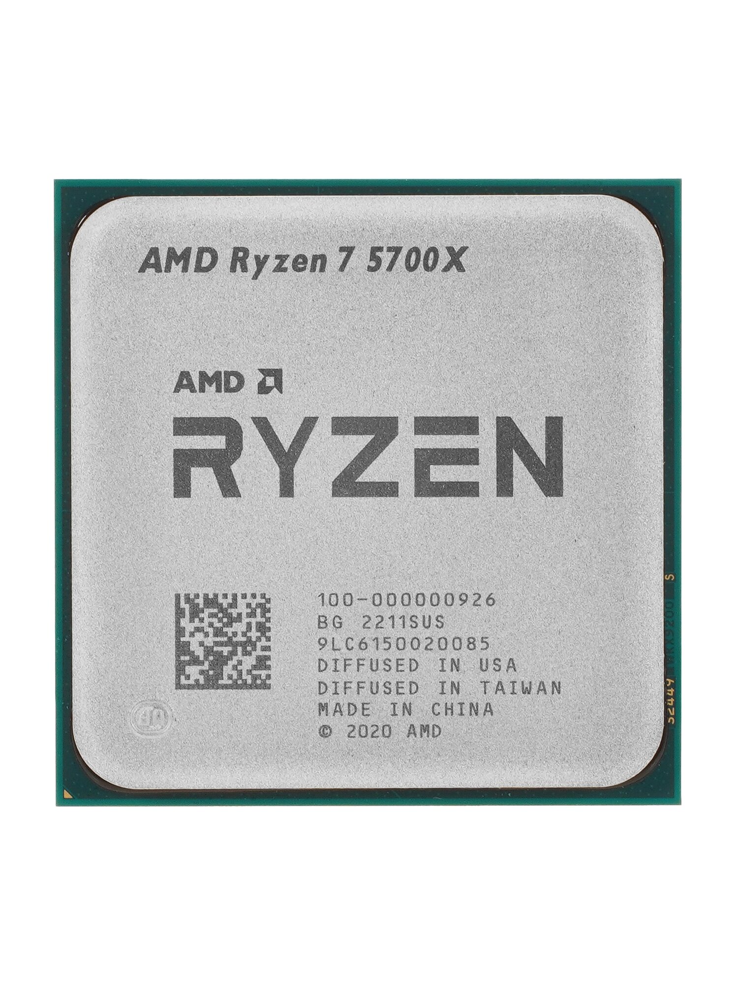 Процессор AMD Ryzen 7 5700X, 8 ядер, 16 потоков, 3,4 ГГц, AM4, OEM