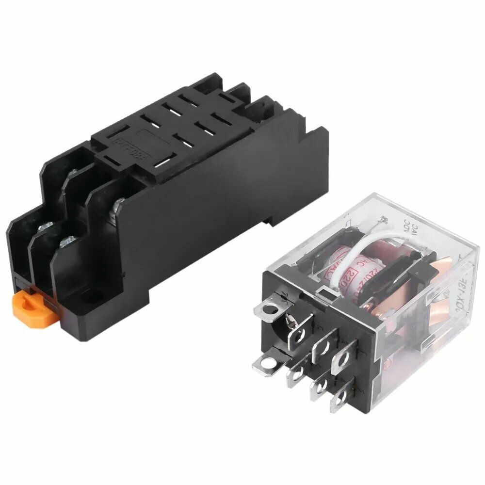 LY2NJ HH62P-L JQX-13F 220 В переменного тока катушки DPDT силовых реле 8 Pin ж PTF08A Гнездо