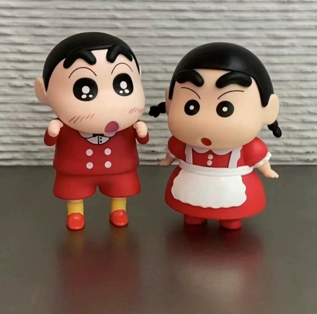 Модная мультяшная игрушка-фигурка Креон Шин-чан в костюме курьера Meituan Ele.me, милый аниме-аксессуар для автомобиля