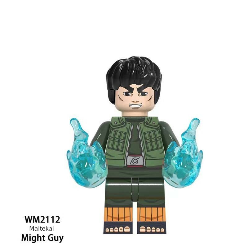 Совместимая с LEGO фигурка персонажа Майт Гай из Наруто Шипуден 100% подходит для наборов LEGO