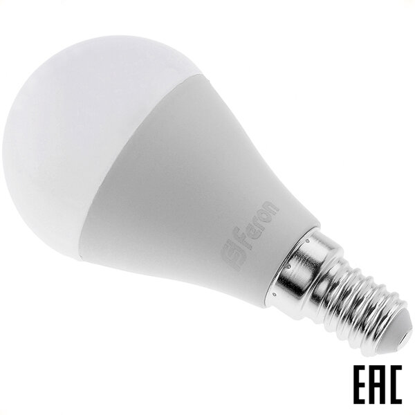 Лампа 13Вт 38101 LB-950 G45 13W Е14 1080Лм 2700К светодиодная шарик теплый белый свет Feron (4 шт. в комплекте)